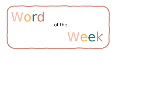 Word of the week muted rainbow display | Teaching Resources