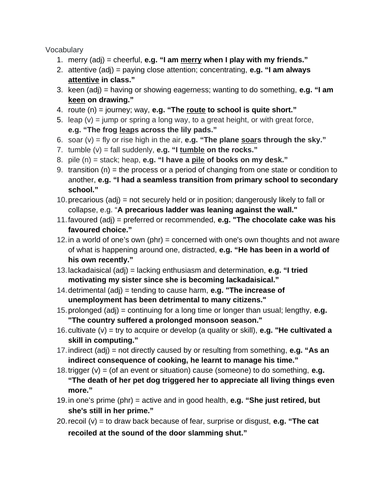 GCSE vocabulary (3) | Teaching Resources