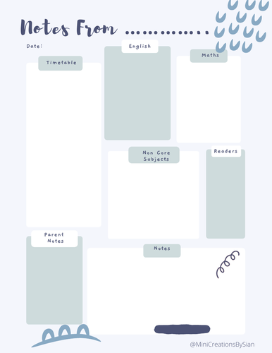 Supply Teacher Note Page | Teaching Resources