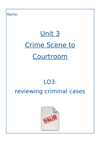 WJEC Criminology Unit 3 Crime Scene to courtroom: LO3 Controlled ... WJEC Criminology Unit 3 Crime Scene to courtroom: LO3 Controlled ...