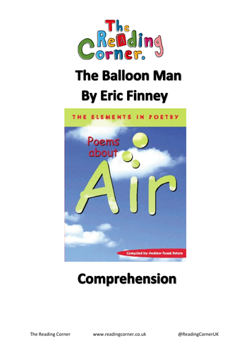 LKS2 Poem: Balloon Man by Eric Finney - Reading Comprehension Questions ...