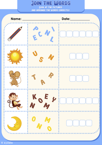 Spelling word game worksheet | Teaching Resources