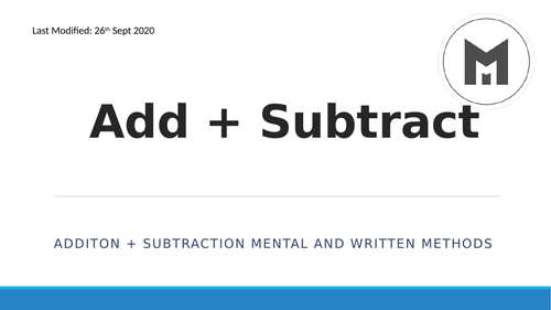 Maths Add & Subtract (MM) | Teaching Resources