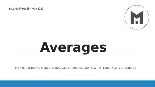 Maths Averages (MM) | Teaching Resources