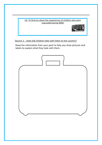 WW2 Evacuation Investigation upper KS2 | Teaching Resources