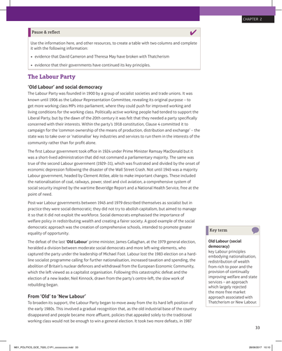 Historical development of the main UK political parties (AS Politics ...