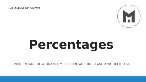 Maths Percentages (MM) | Teaching Resources
