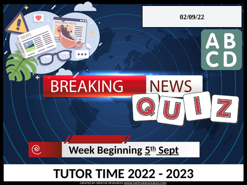 News Quiz Tutor Time | Teaching Resources