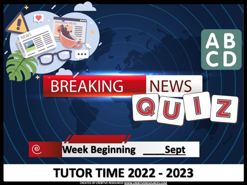 News Quiz Tutor Time | Teaching Resources