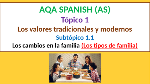 Los valores tradicionales y modernos - Los cambios en la familia - Los ...