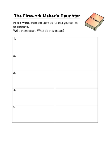 year 3/4 The Firework Maker's Daughter literacy planning-fantasy ...
