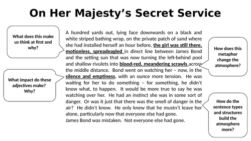 KS3 KS4 Creative Writing and Guided Reading Action and Adventures ...