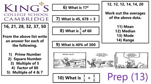 Maths Homeworks Year 8 (MM) | Teaching Resources