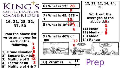 Maths Homeworks Year 8 (MM) | Teaching Resources