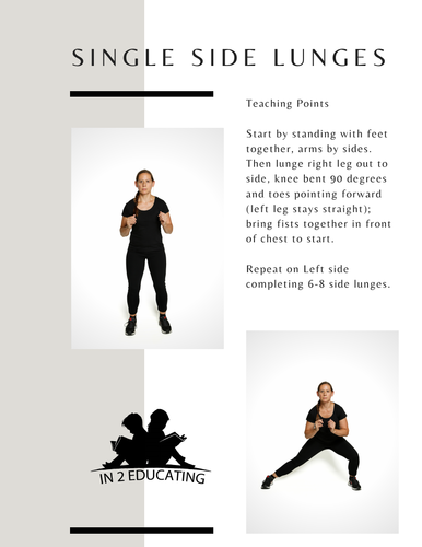 Single Side Lunges Exercise | Teaching Resources Single Side Lunges Exercise | Teaching Resources