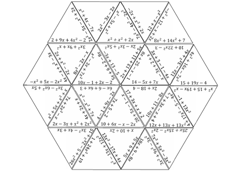 Tarsia Puzzle - Collecting Like Terms | Teaching Resources
