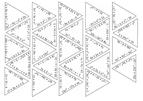 Tarsia Puzzle - Collecting Like Terms | Teaching Resources