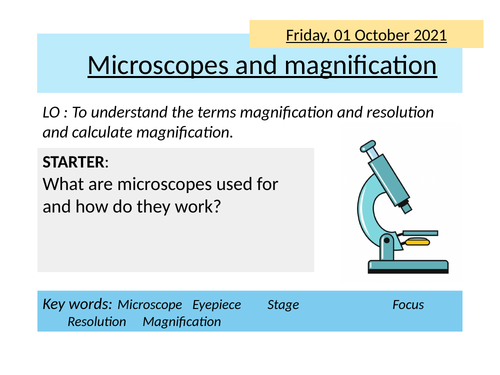 AQA Microscopes and magnification | Teaching Resources AQA Microscopes and magnification | Teaching Resources