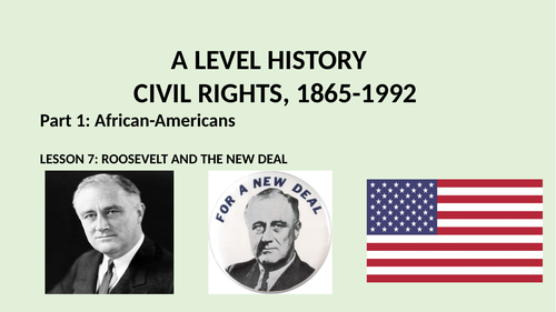 A LEVEL CIVIL RIGHTS. PART 1 AFRICAN-AMERICANS 1865-1992 | Teaching ...
