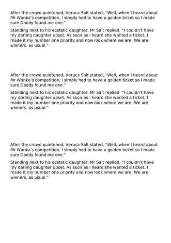 Charlie And The Chocolate Factory Writing Complete 6 Week Unit Teaching Resources