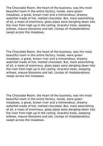Charlie And The Chocolate Factory Writing Setting Descriptions 10 Lessons Teaching Resources