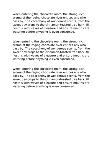 Charlie And The Chocolate Factory Writing Setting Descriptions 10 Lessons Teaching Resources