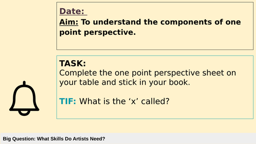One Point Perspective Lesson - KS3 KS4 | Teaching Resources