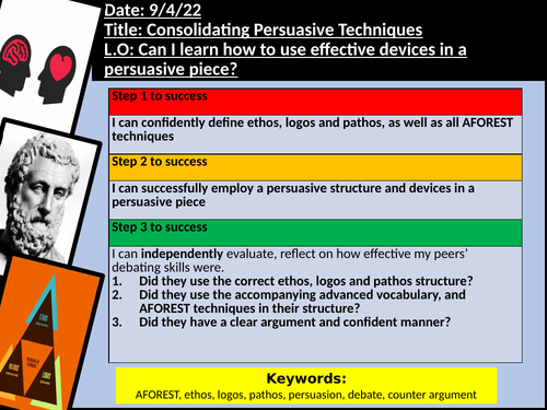 Persuasive Writing: AFOREST Techniques | Teaching Resources