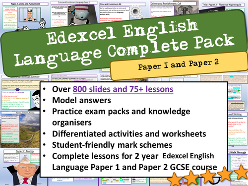 Edexcel English Language Complete | Teaching Resources