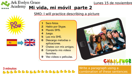 Y8 Spanish - Mi vida, mi movil - VIVA 2 | Teaching Resources
