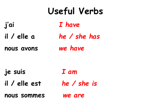 French classroom displays - connectives and useful verbs | Teaching ...