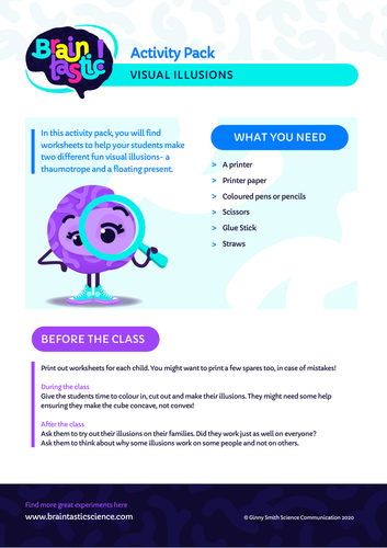 Visual Illusions Activity Pack (Primary: KS1 KS2) - by Braintastic! Science | Teaching Resources
