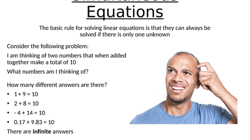 BTec Engineering - Simultaneous Equations (PowerPoint + Worksheet ...