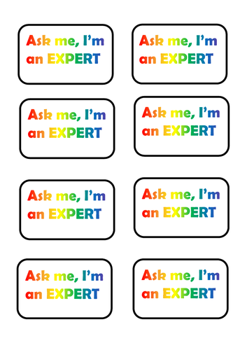 Class Expert Lanyard Cards | Teaching Resources