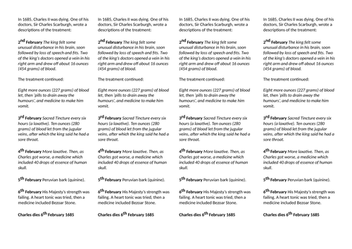 Renaissance treatment of disease | Teaching Resources