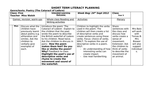 Year 5 Year's Planning Maths English Humanities subjects Especially R.E ...