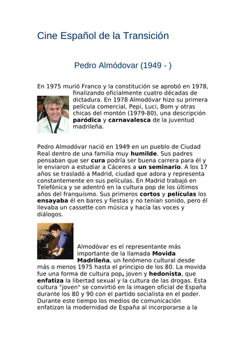 Volver - Spanish A level film studies (9 lessons + extra resources ...