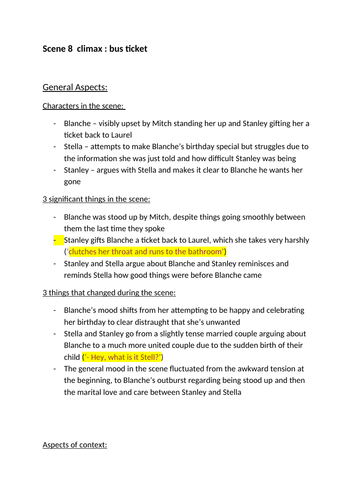 OCR A LEVEL ENGLISH LANGUAGE AND LITERATURE: STREETCAR NAMED DESIRE ...