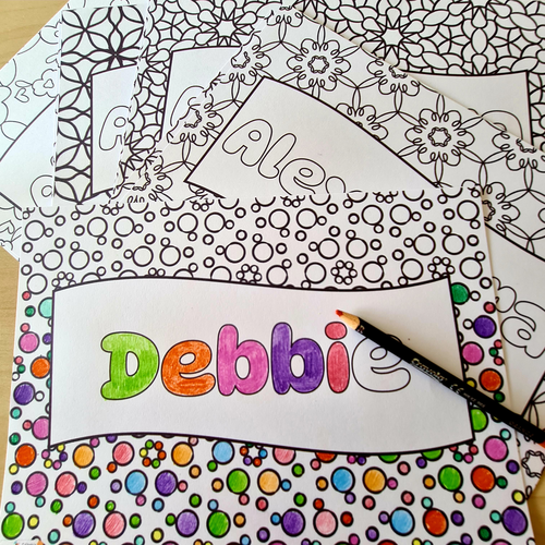 Elsa Support Mindful colouring Names | Teaching Resources