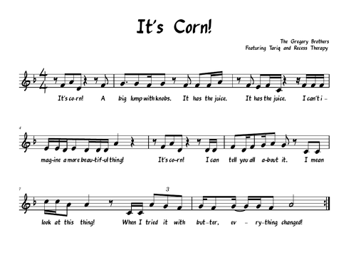 It's Corn! - Boomwhacker Play Along Video and Sheet Music | Teaching ...