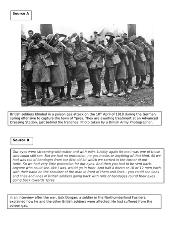 WW1 Wester Front Gas Attacks | Teaching Resources