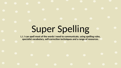 Spelling Timetable | Teaching Resources