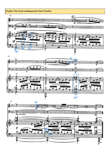 Eduqas Music A Level Poulenc Trio score questions: Set 1 of 2 ...
