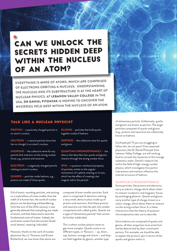 Can we unlock the secrets hidden deep within the nucleus of an atom ...