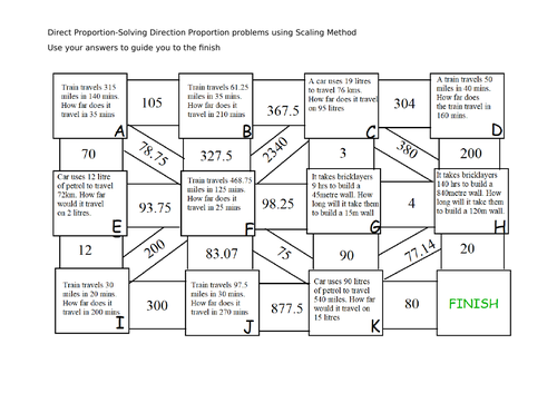 Engage And Excel: Direct Proportion Maze Activity | Teaching Resources