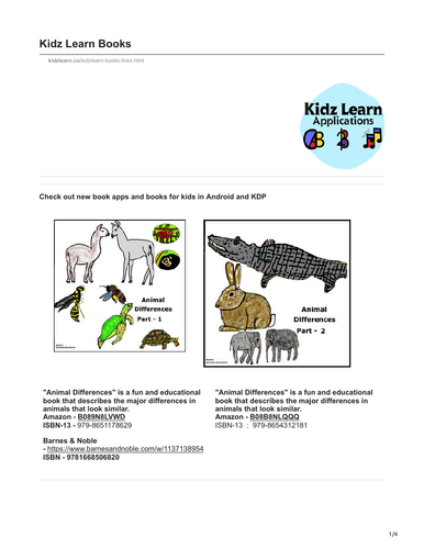Kidz learn Applications | Teaching Resources