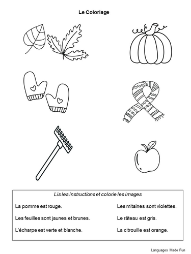 L'automne - French Fall Activities | Teaching Resources