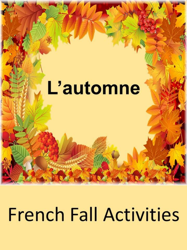 L'automne - French Fall Activities | Teaching Resources