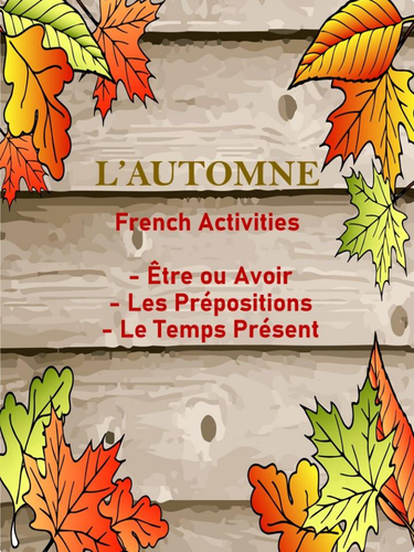 L'automne - French Fall Grammar Activities | Teaching Resources