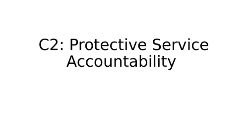 Unit 6 Government and the Protective Services Level 3 | Teaching Resources